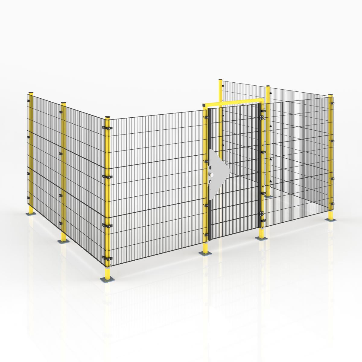 Machine guarding, fence package ECONFENCE® BASIC LINE 3000x4000 ...