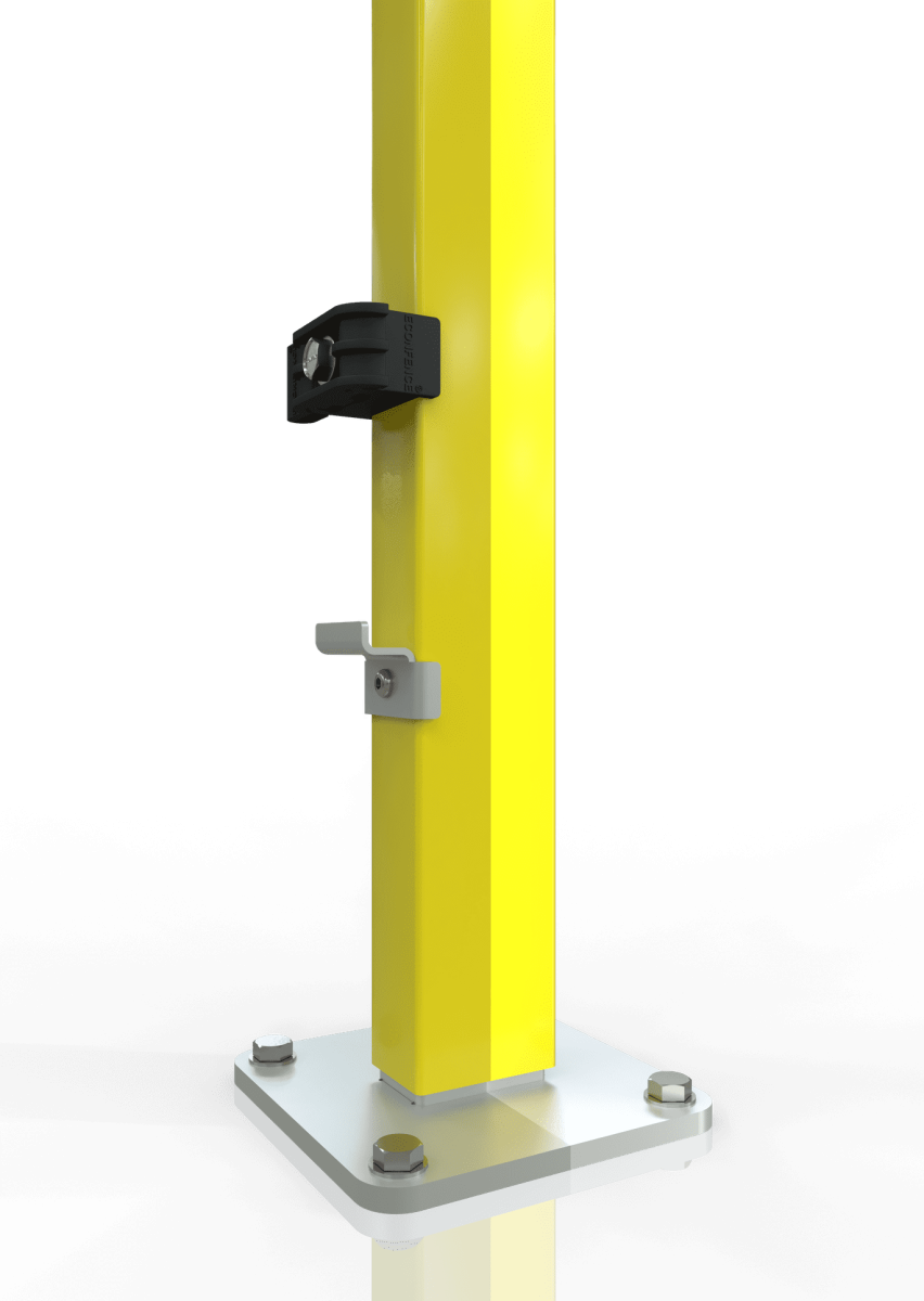 Row posts for machine guarding ECONFENCE® BASIC LINE 60x40x2200mm RAL ...