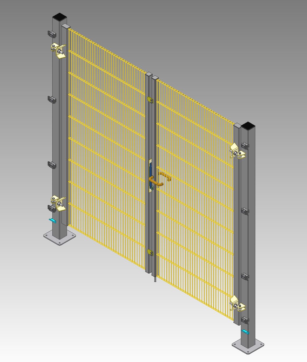 Double-leaf hinged door for mesh partition wall ECONFENCE® BASIC LINE ...